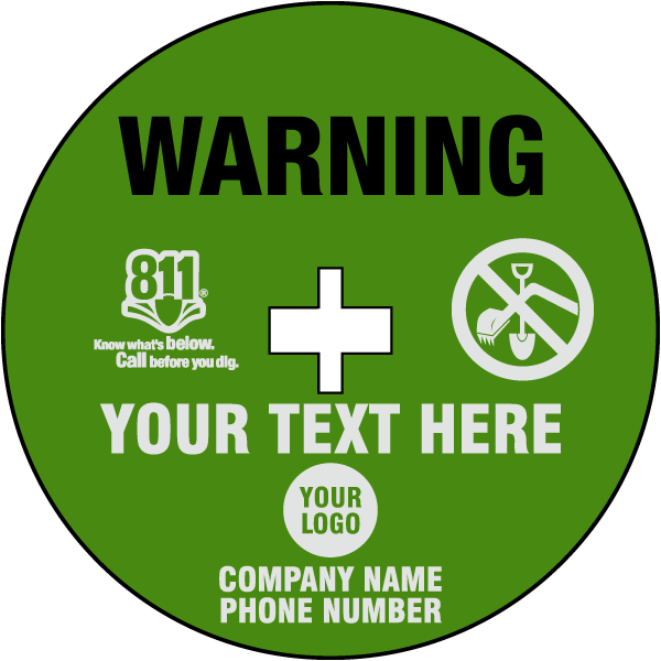 Custom Warning Sewer Line Soil Marker - PipeMarker.com