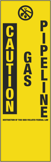 Custom Caution Gas Pipeline Bullet Marker - pipemarker