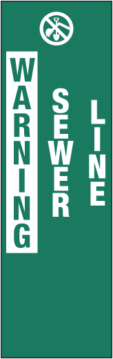Custom Warning Sewer Line Bullet Marker - pipemarker