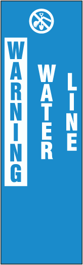 Custom Warning Water Line Bullet Marker - pipemarker
