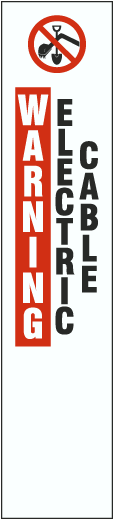 Custom Warning Electric Cable Triangular Marker - PipeMarker.com