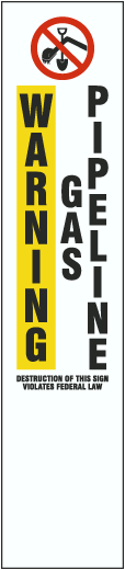 Custom Warning Gas Pipeline Triangular Marker - PipeMarker.com