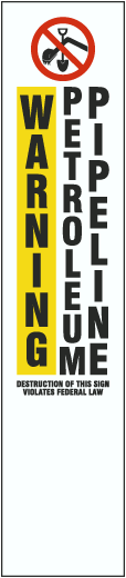 Custom Warning Petroleum Pipeline Triangular Marker - PipeMarker.com